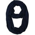 Black Soft Girl Women Infinity Wrap Scarf Stretchy Jersey Knit Sleep ...
