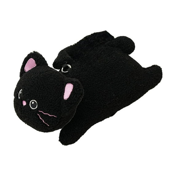 Black Soft Plush Fabric Tissue Box Container With Cute Animal Design ...