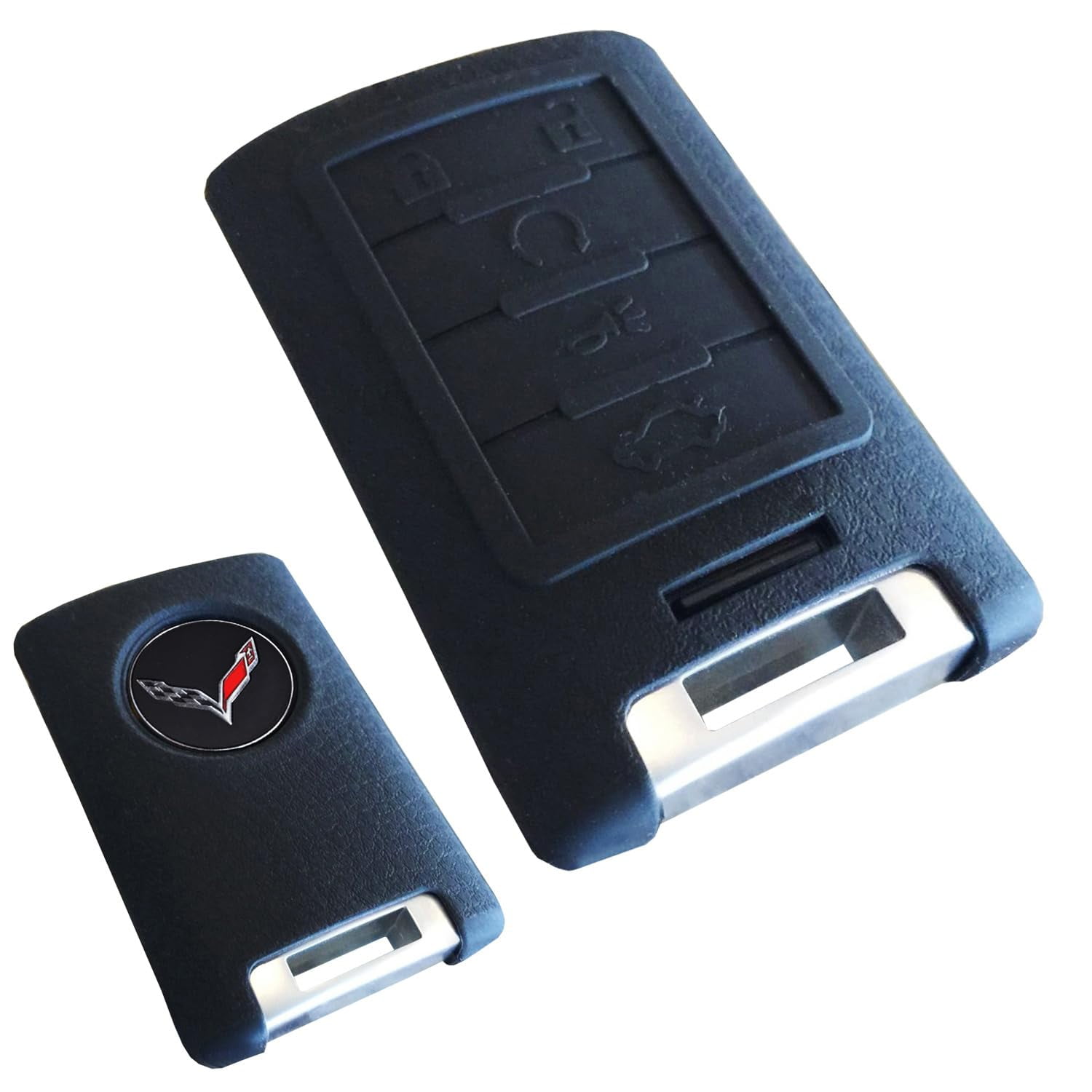 Black Soft Silicone Smart Key Fob Cover Case, For Cadillac Escalade ATS ...