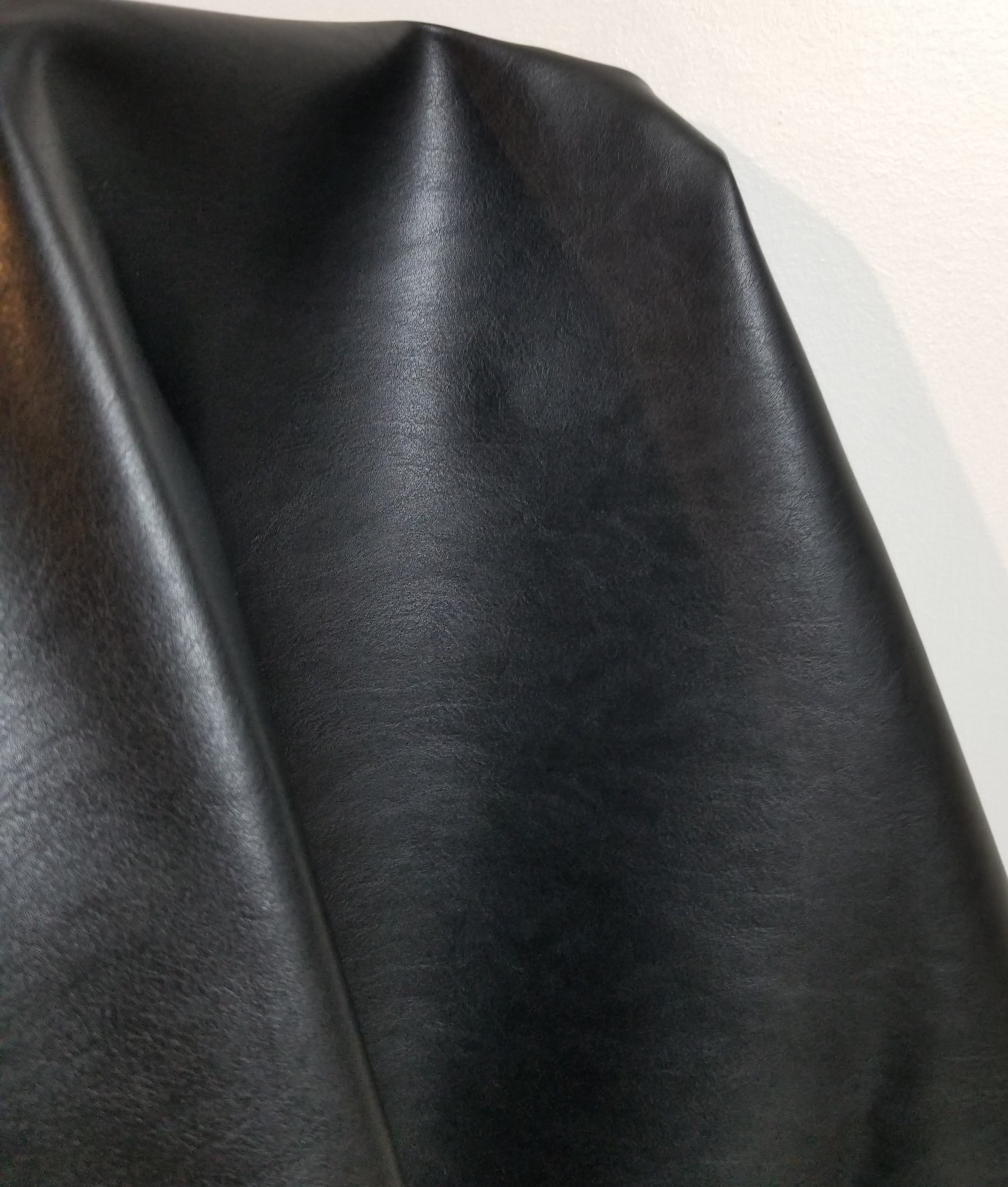 Black Soft Tumbled Faux {Peta- Approved Vegan} Leather by The Yard ...