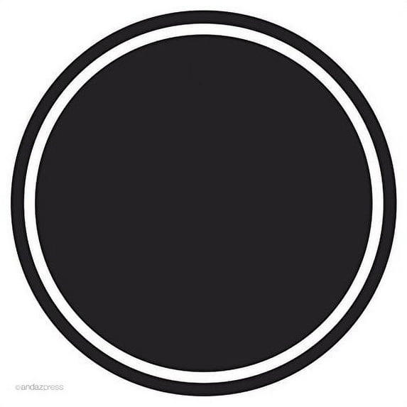 Black Solid Color Circle Gift Labels, 40-Pack - Walmart.com