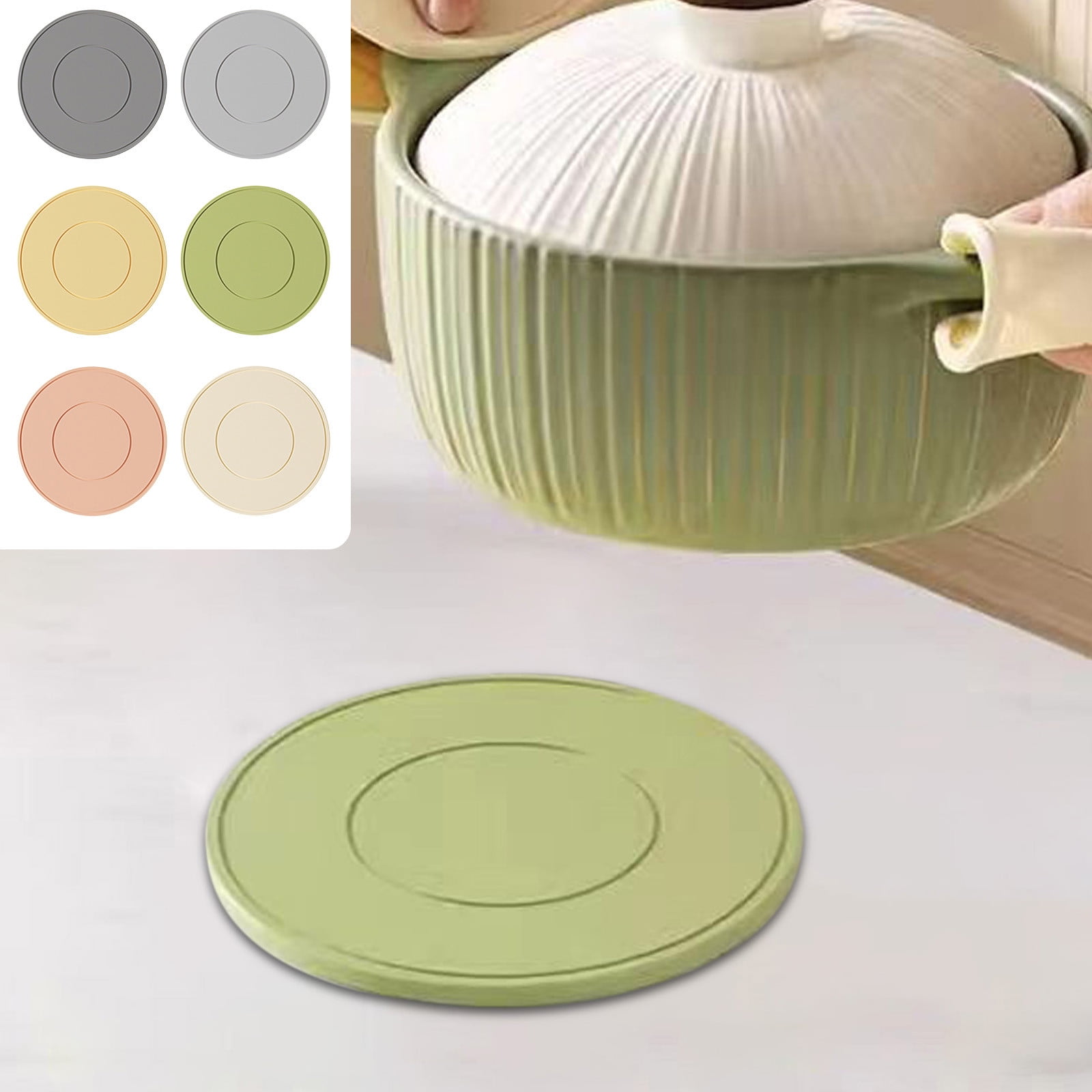 Black Solid Color Heat Resistant Placemat Coaster, High Temperature ...