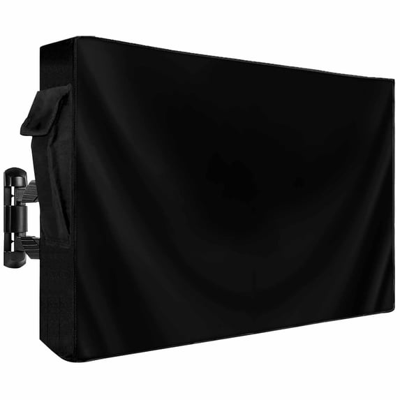 Black Solid Outdoor TV Cover 52 to 55 inch Color Waterproof Dustproof ...