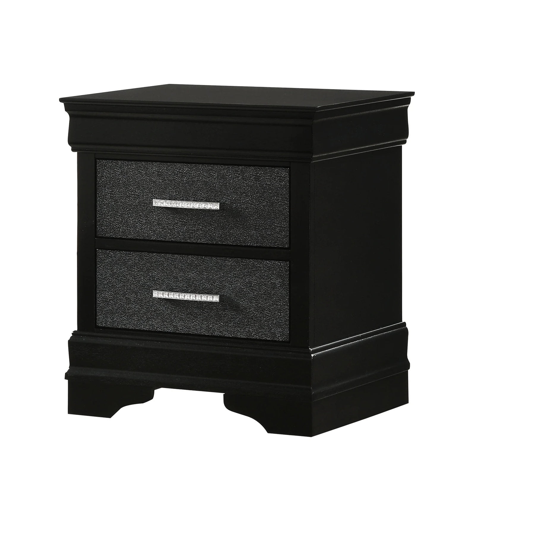 Black Solid Wood | Two Drawer Design | Bedroom Furniture Piece ...
