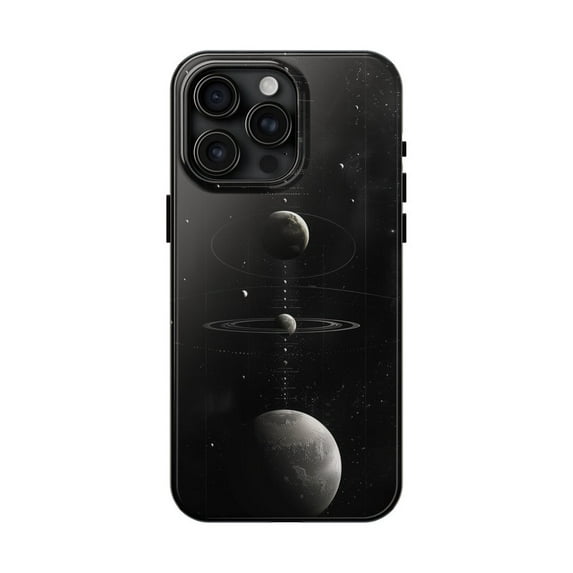 Black Space Astronomy Solar System Planet Phone Case for iPhone 11-17 ...