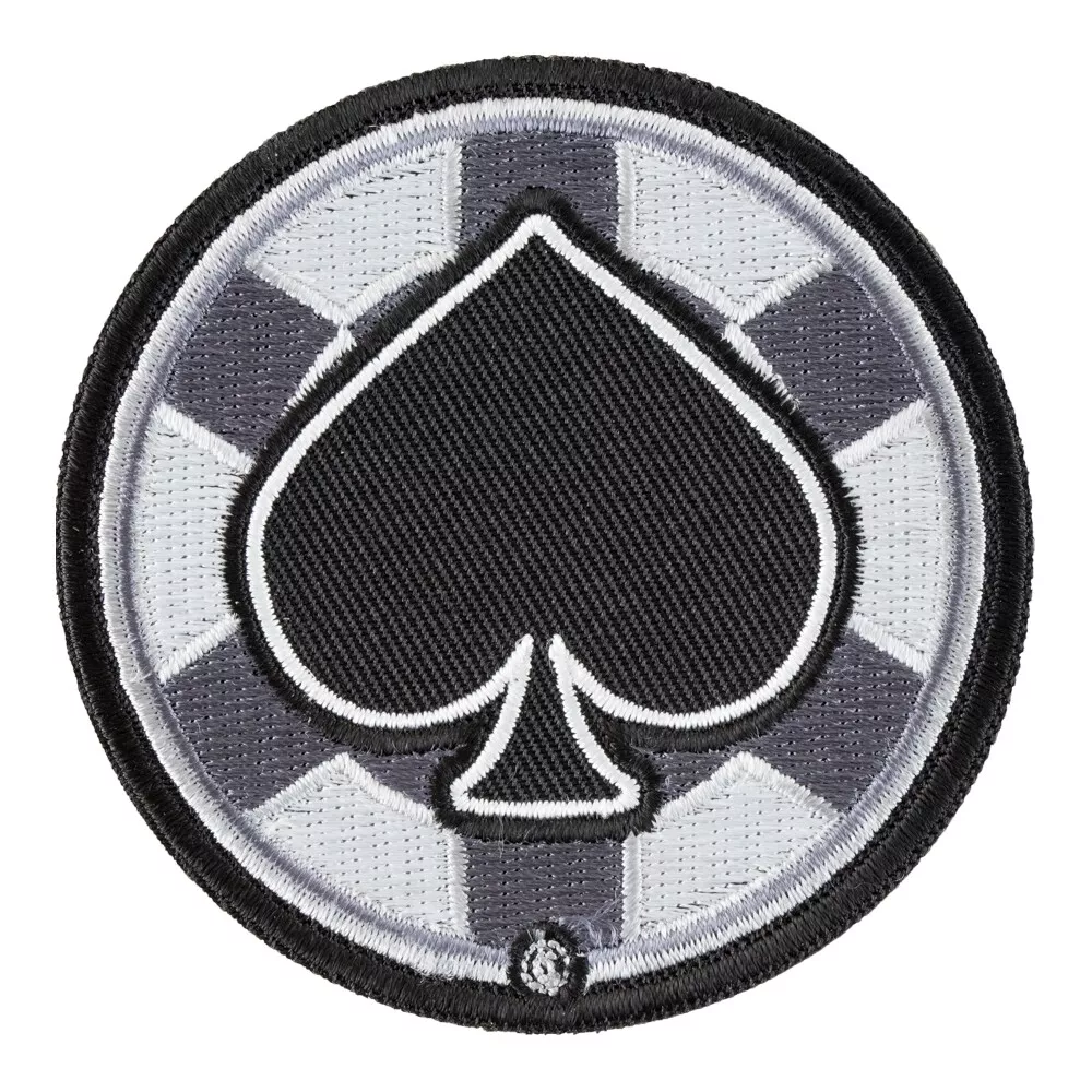 Black Spade Poker Chip Round Patch, Gambling Patches - Walmart.com