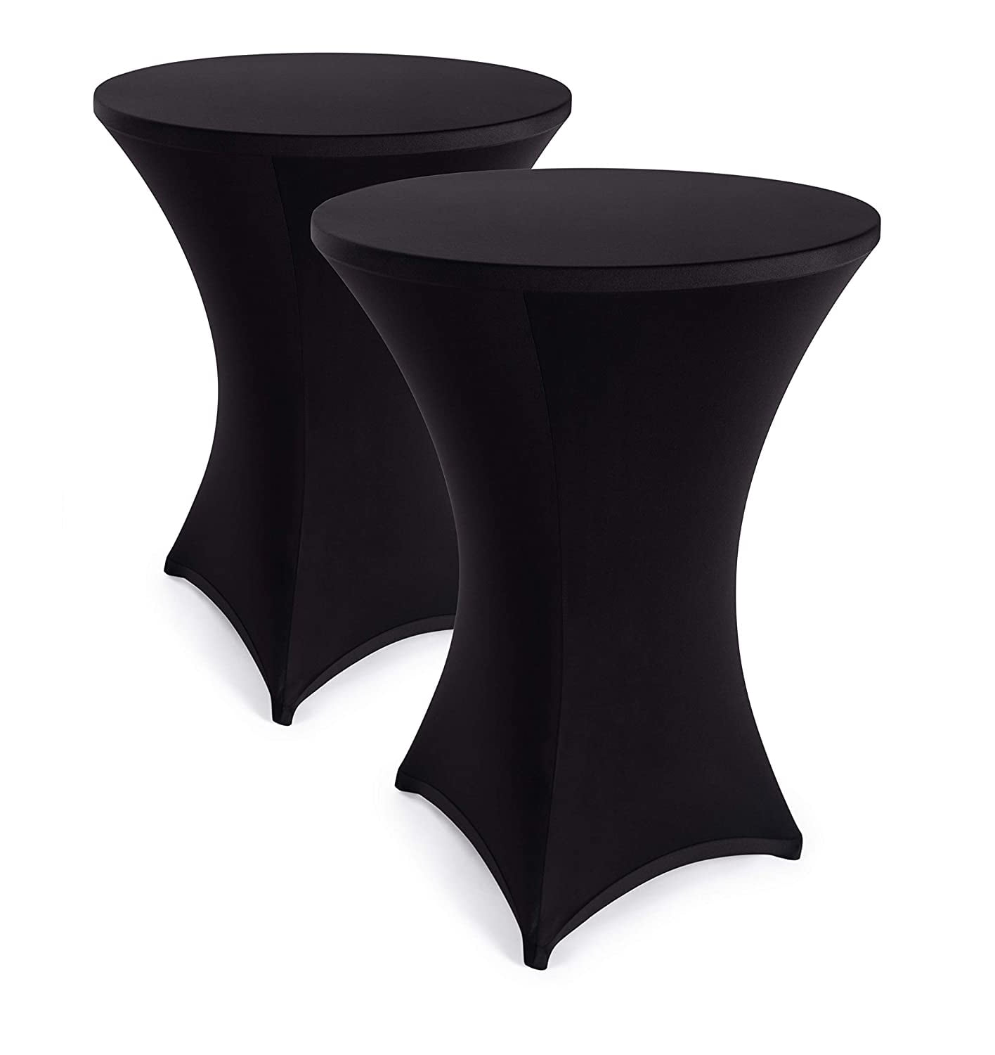 Black Spandex Cocktail Table Cover - Fitted High Top Round Table Cloth ...