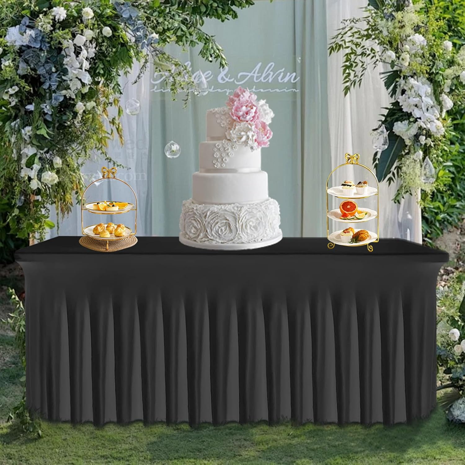 Black Spandex Tablecloth 3 Pack - Walmart.com