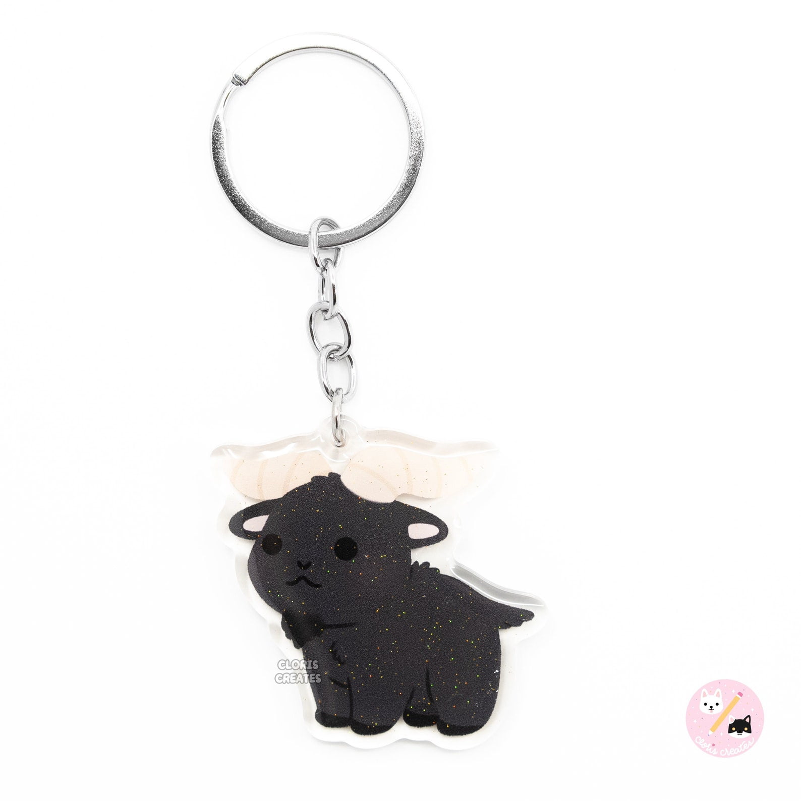 Black Spanish Goat Farm Animal Acrylic Keychain Cartoon Farm Art Animal ...