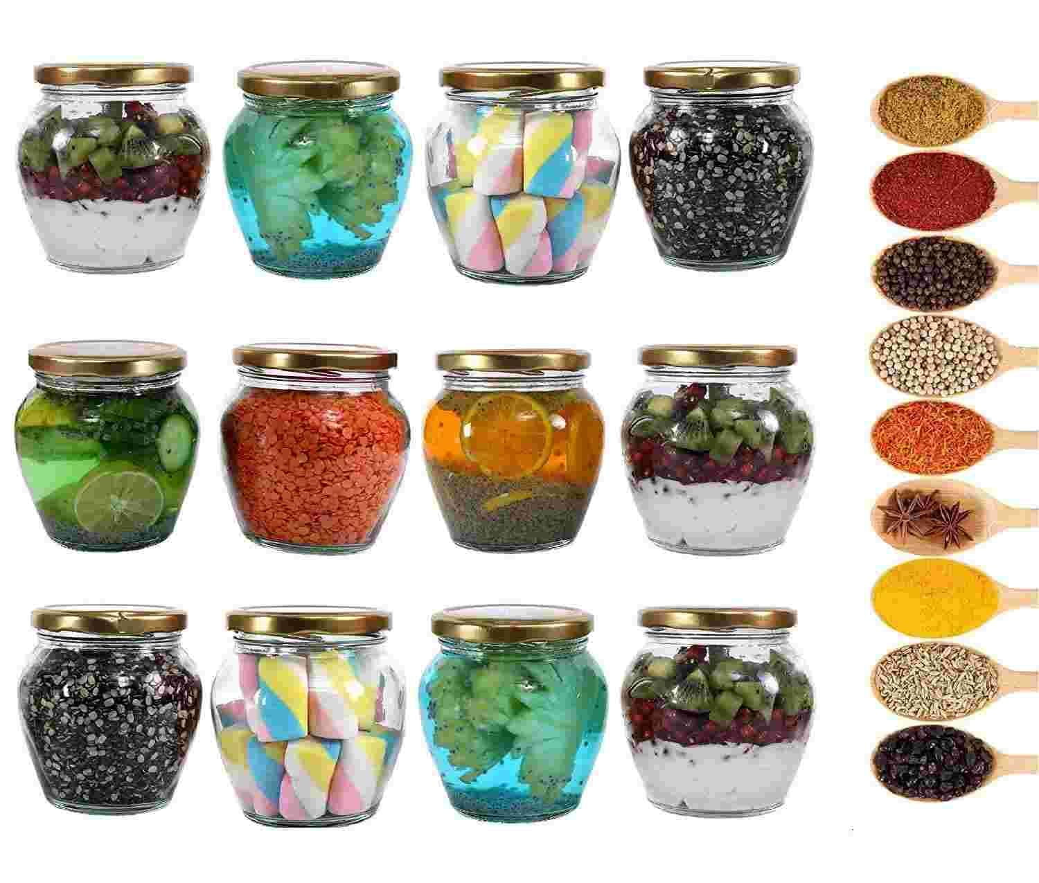 Black Sparrow Matka Glass Jar with Air Tight Lid Suitable to use in ...