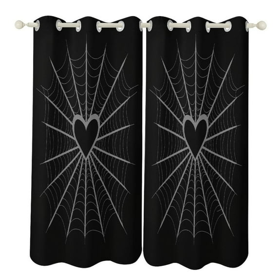 Black Spider Web Blackout Curtain 3d Printed Window Curtain Bedroom ...