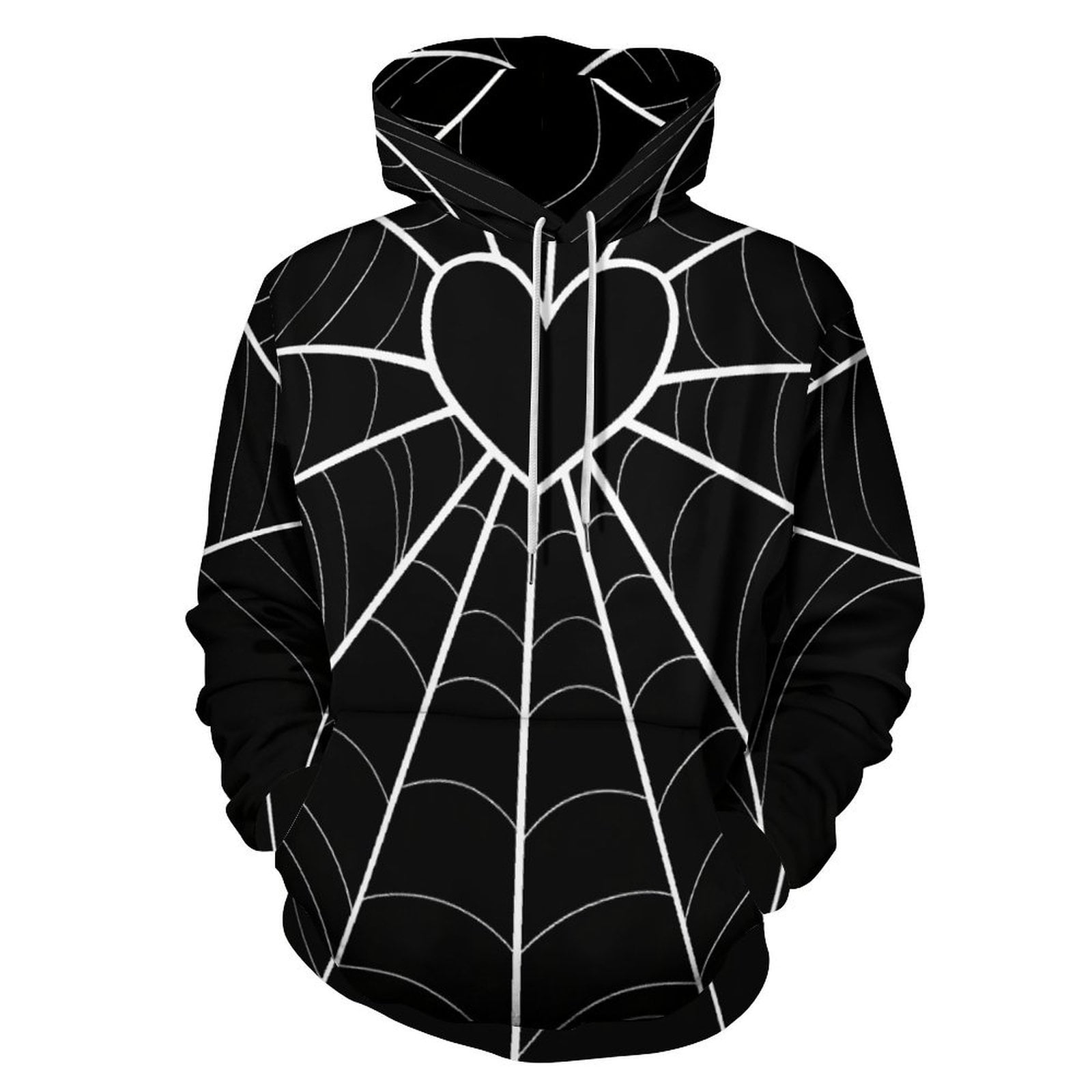 Black Spider Web Men's Women New Sweatshirt Hoodie Men's Plus Size ...