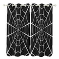 Black Spider Web Window Blackout Curtain 3d Printed Curtain Bedroom ...