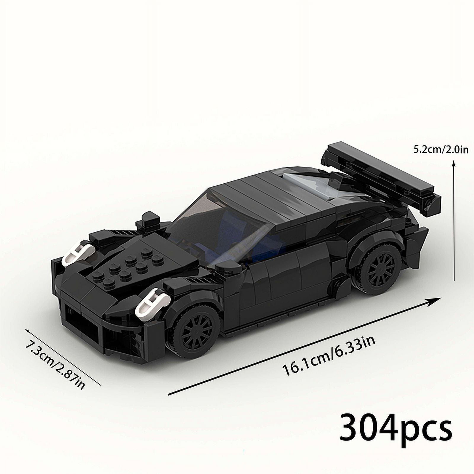 Black Sports Car MOC Building Blocks,Speed Champions Cars Blocks ...