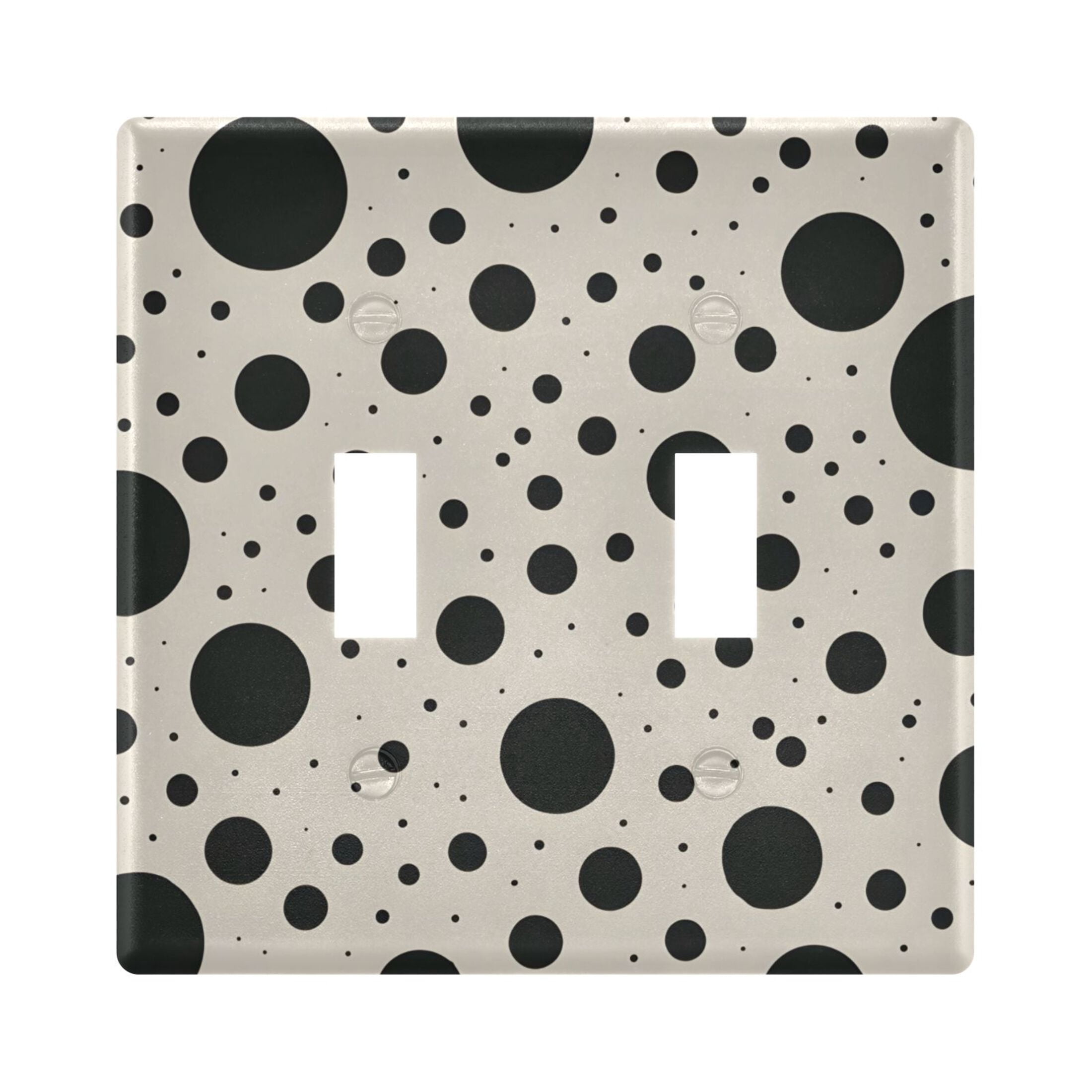 Black Spots Light Switch Plate Covers 2 Gang Wall Plate Plastics Outlet ...