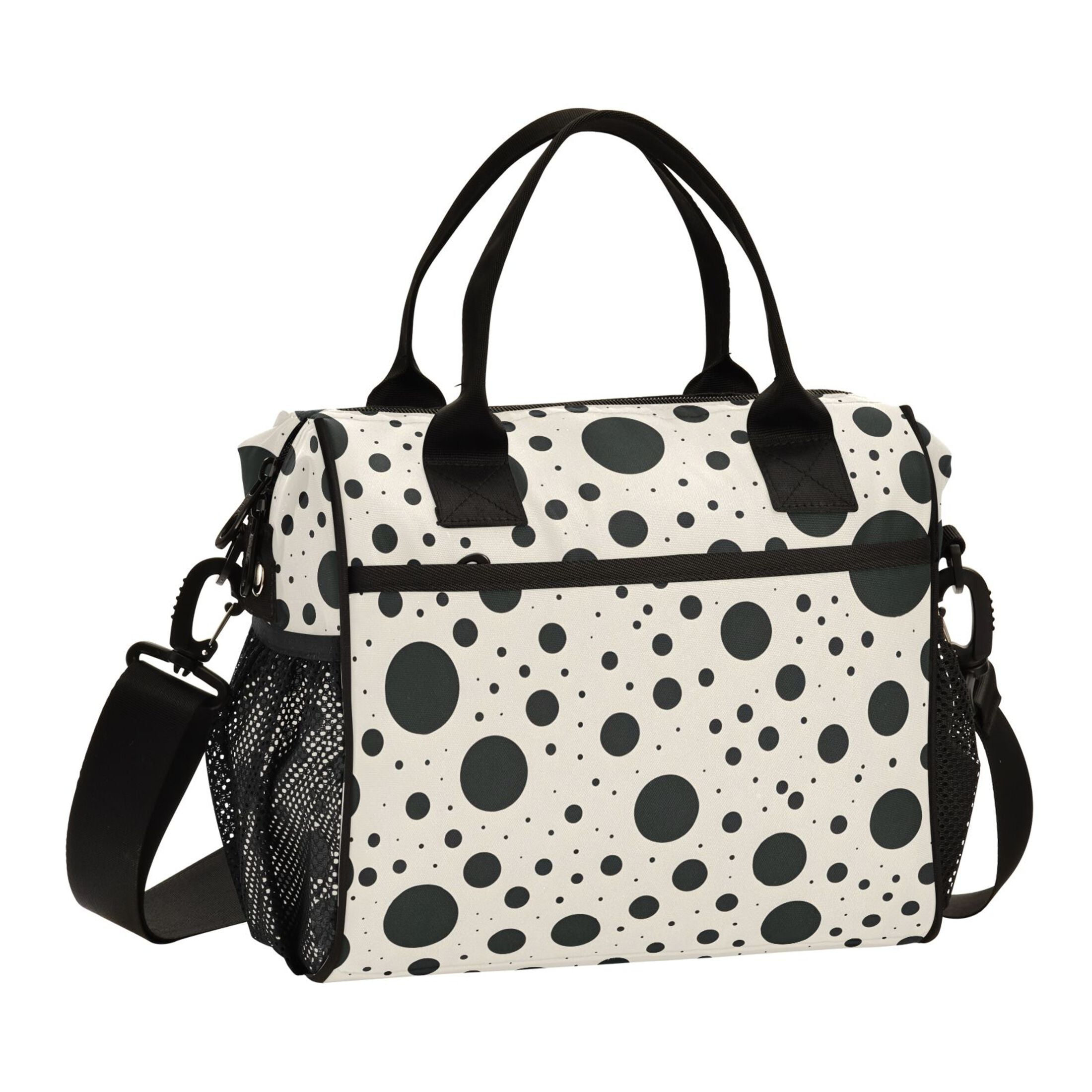 Black Spots Lunch Bag Insulated Lunch Box Leakproof Reusable Cooler ...