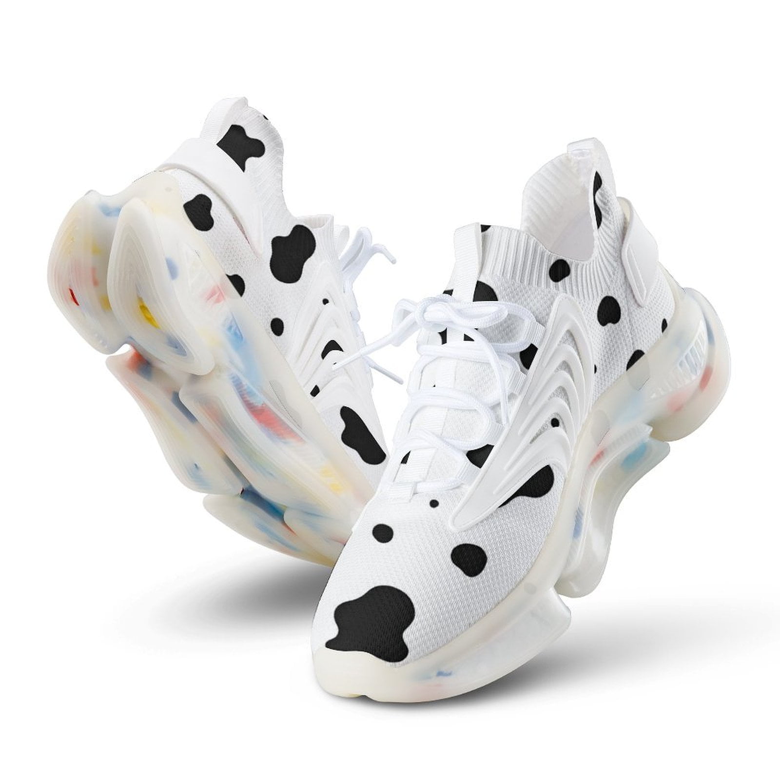 Black Spots Walking Shoes for Men Woman Lightweight Tennis Fashion ...