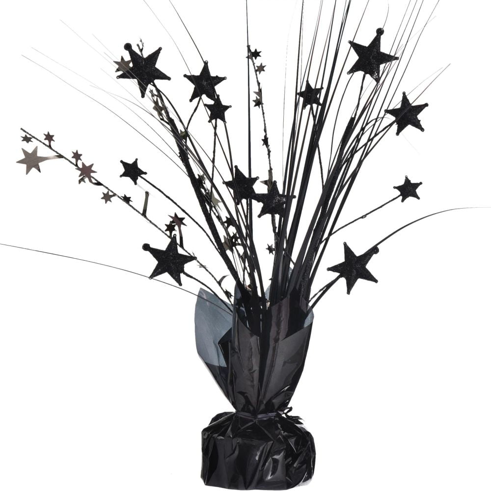 Black Spray Stars 12-inch Centerpiece - Walmart.com