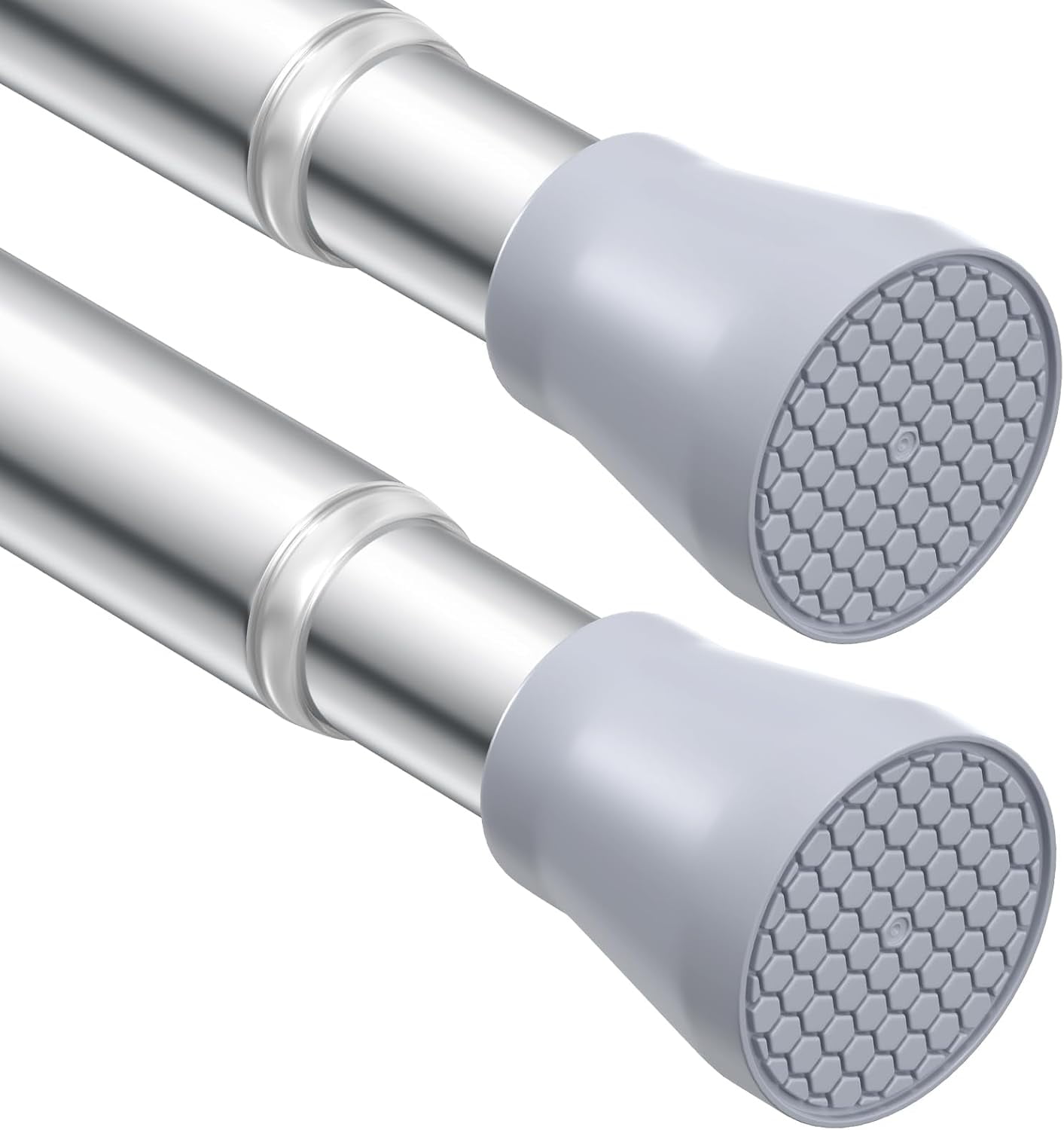 Black Spring Tension Curtain Rod , 7/8" Diameter Adjustable Shower ...