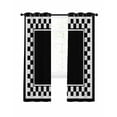 Black Square Blackout Curtains for Bedroom Living Room, Graphic Retro ...