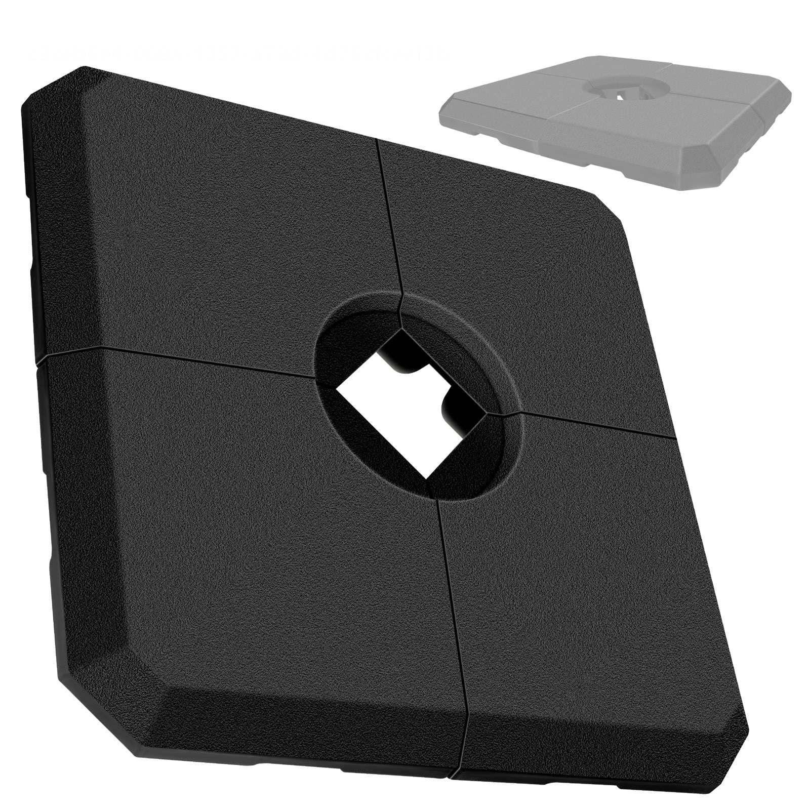 Black Square Offset Umbrella Base Set, HDPE Material, UV Protected ...