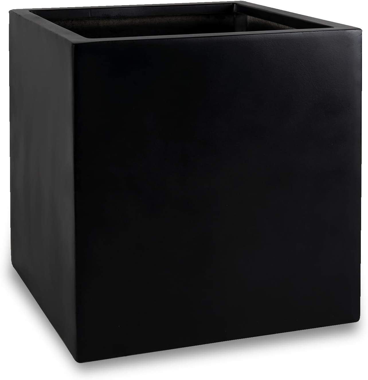 Black Square Planter Box Indoor Outdoor Flower and Tree Large Cube ...