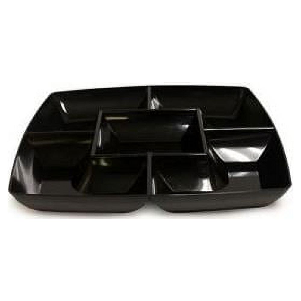 Black Square Plastic Compartment Serving Tray 12-inch - Walmart.com