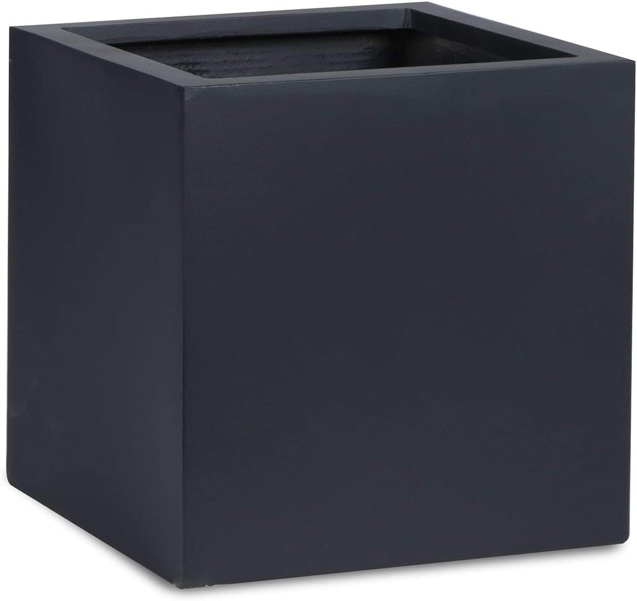 Black Square Tree Planter Box - Indoor Outdoor Cube Flower Pot 12" x 12 ...