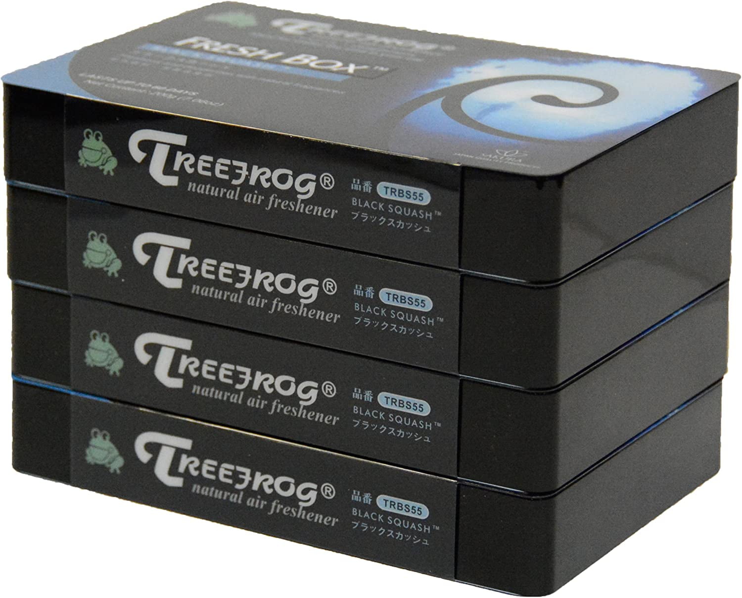 Black Squash Scent 4 Pack, Treefrog Natural Air Freshener Fresh Box ...