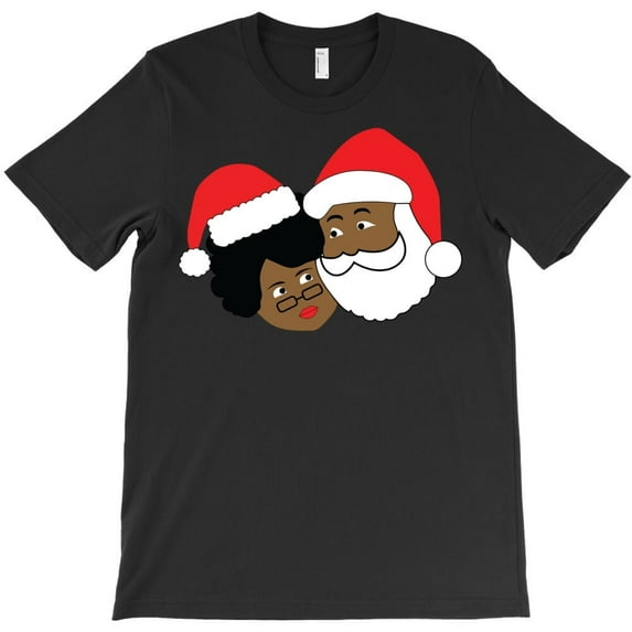 Black St. Nick Claus And Mrs. Claus Funny Christmas Holiday Graphic ...