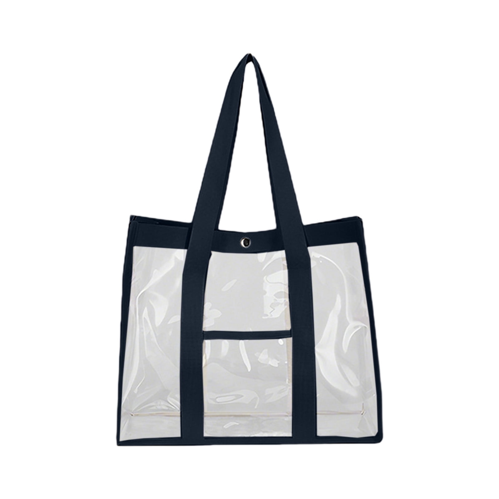 Black Stadium Approved Clear Tote Bag Transparent Pvc Beach Bag For ...