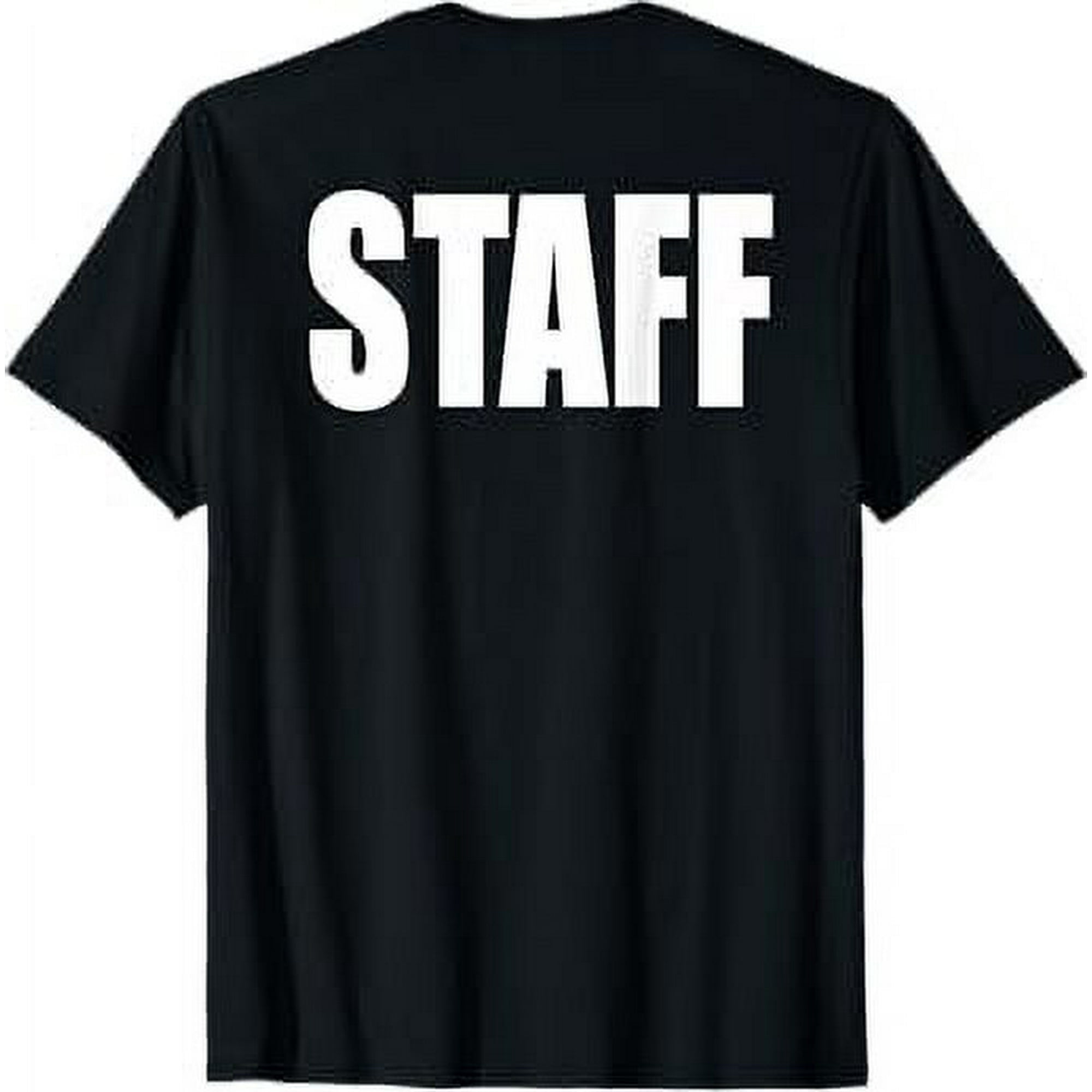 Black Staff Shirts on Back for Men and Women - T-Shirt - Walmart.com