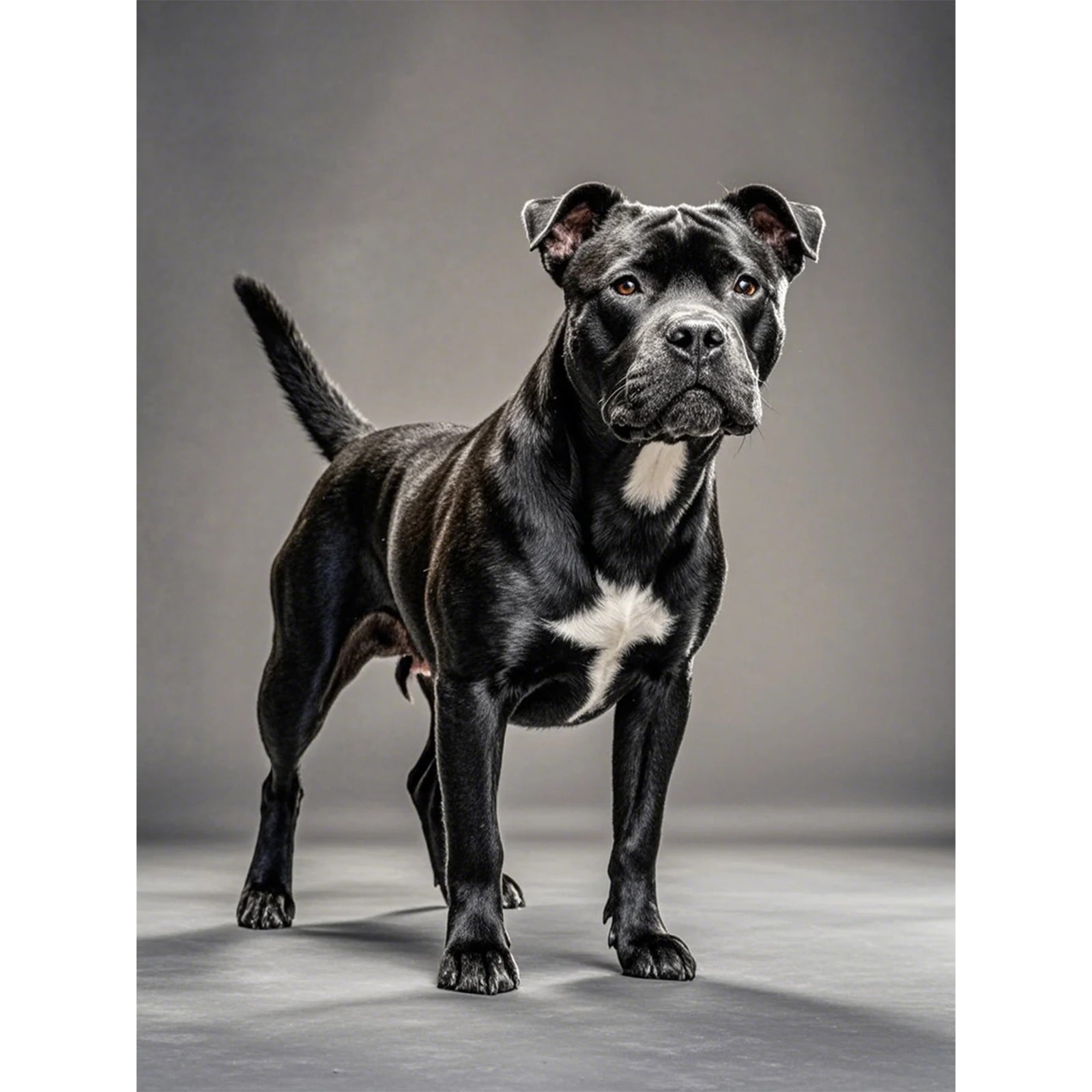 Black Staffordshire Bull Terrier Diamond Painting DIY Kits 5D Diamond ...