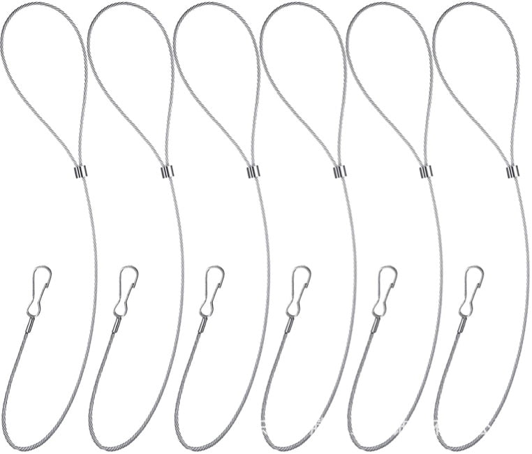 Black Stage Lighting Wire Rope Length Heavy Duty Ring End Cable Braided ...