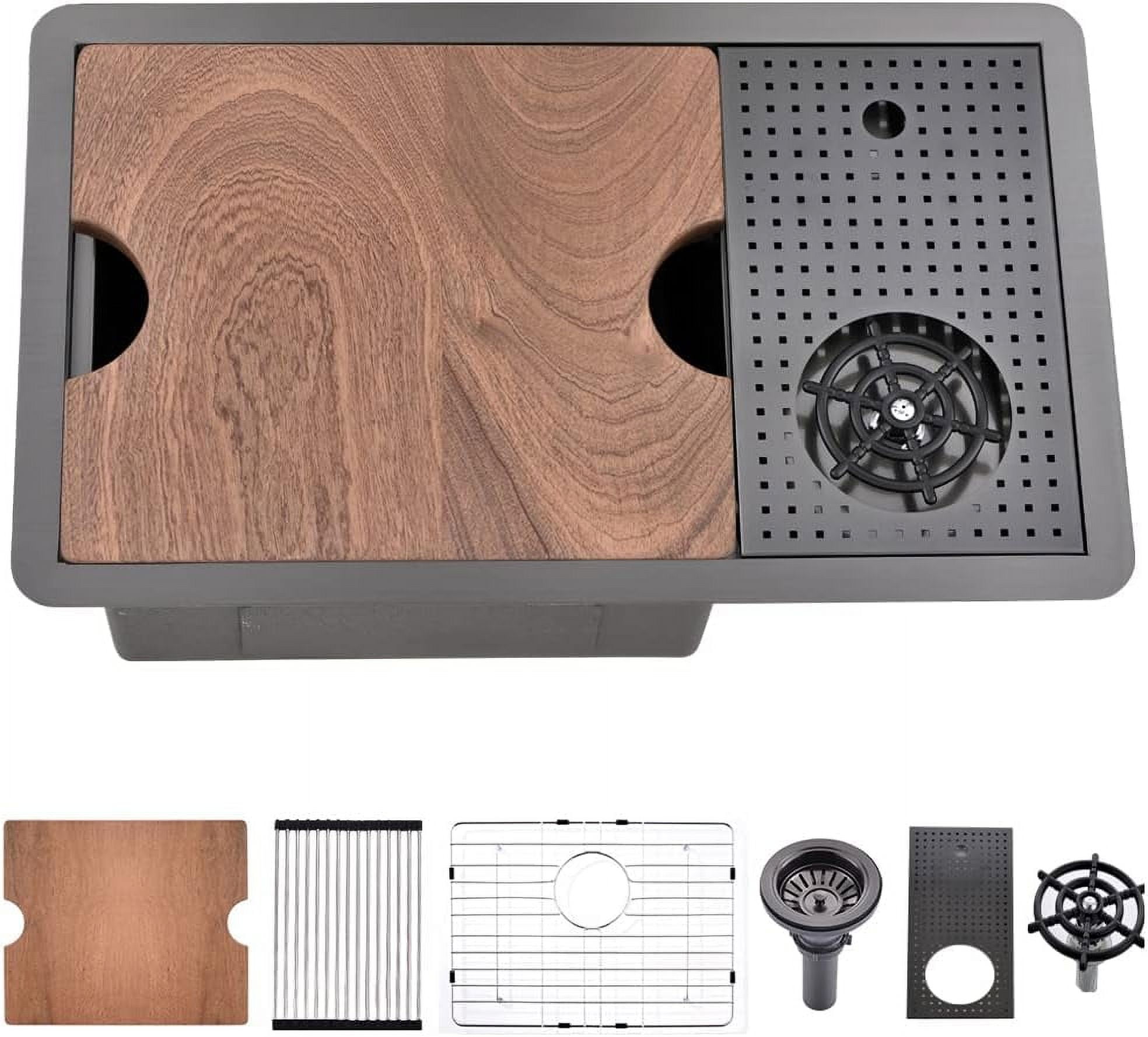 Black Stainless Steel 24 Inch Kitchen Sink - Walmart.com