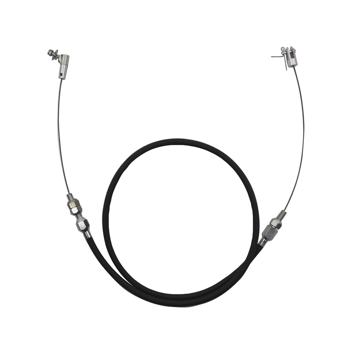 Black Stainless Steel Braided Housing 24" Throttle Cable Fits Universal ...