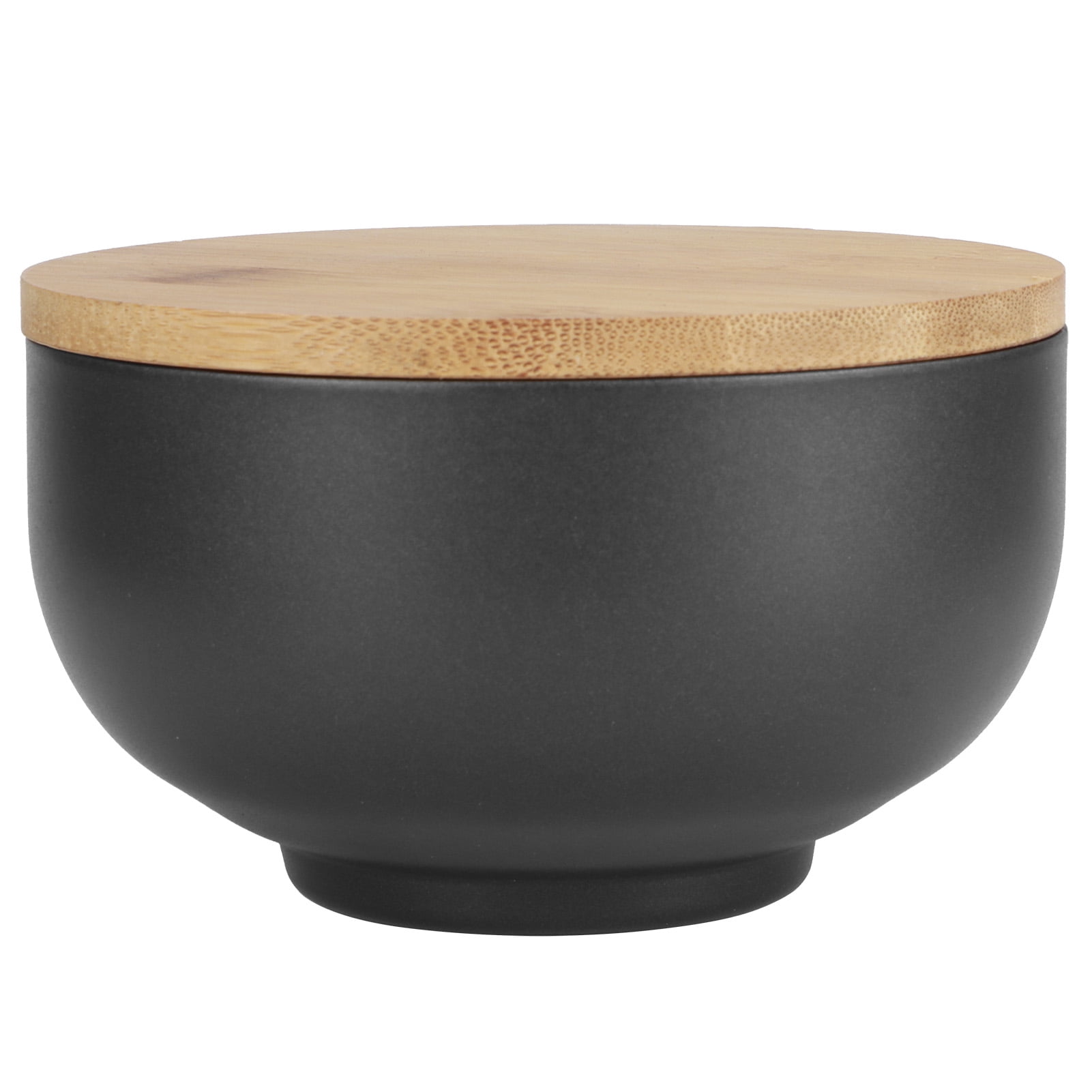 Black Stainless Steel Double Wall Salad Bowl with Lid - Food Grade for ...