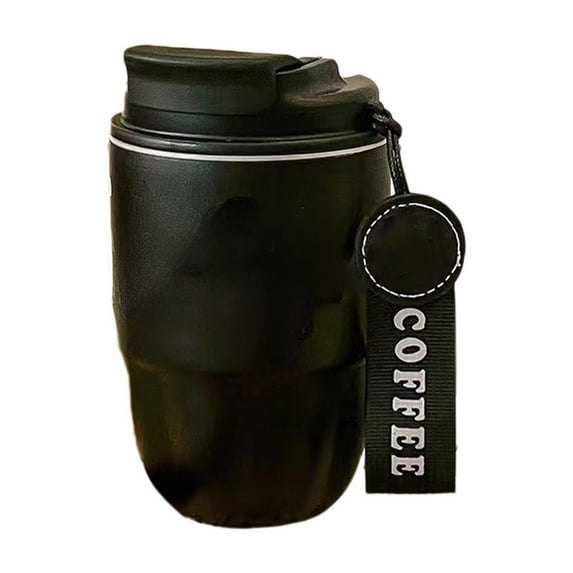 Black Stainless Steel Insulated Coffee Mug, Frosted Exterior With 316 ...
