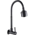 Black Stainless Steel Kitchen Universal Single Cold Water Faucet Wall ...