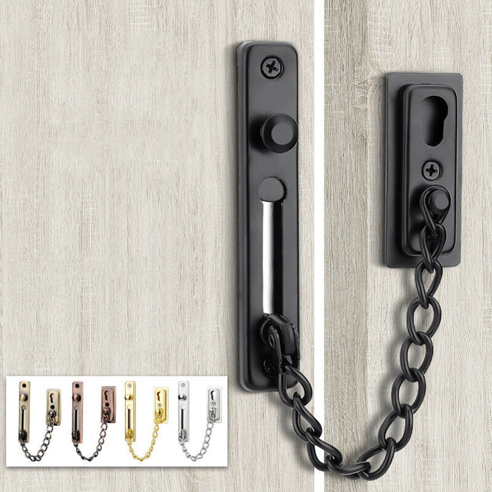 Black Stainless Steel Security Door Chain Lock for Increased Safety ...