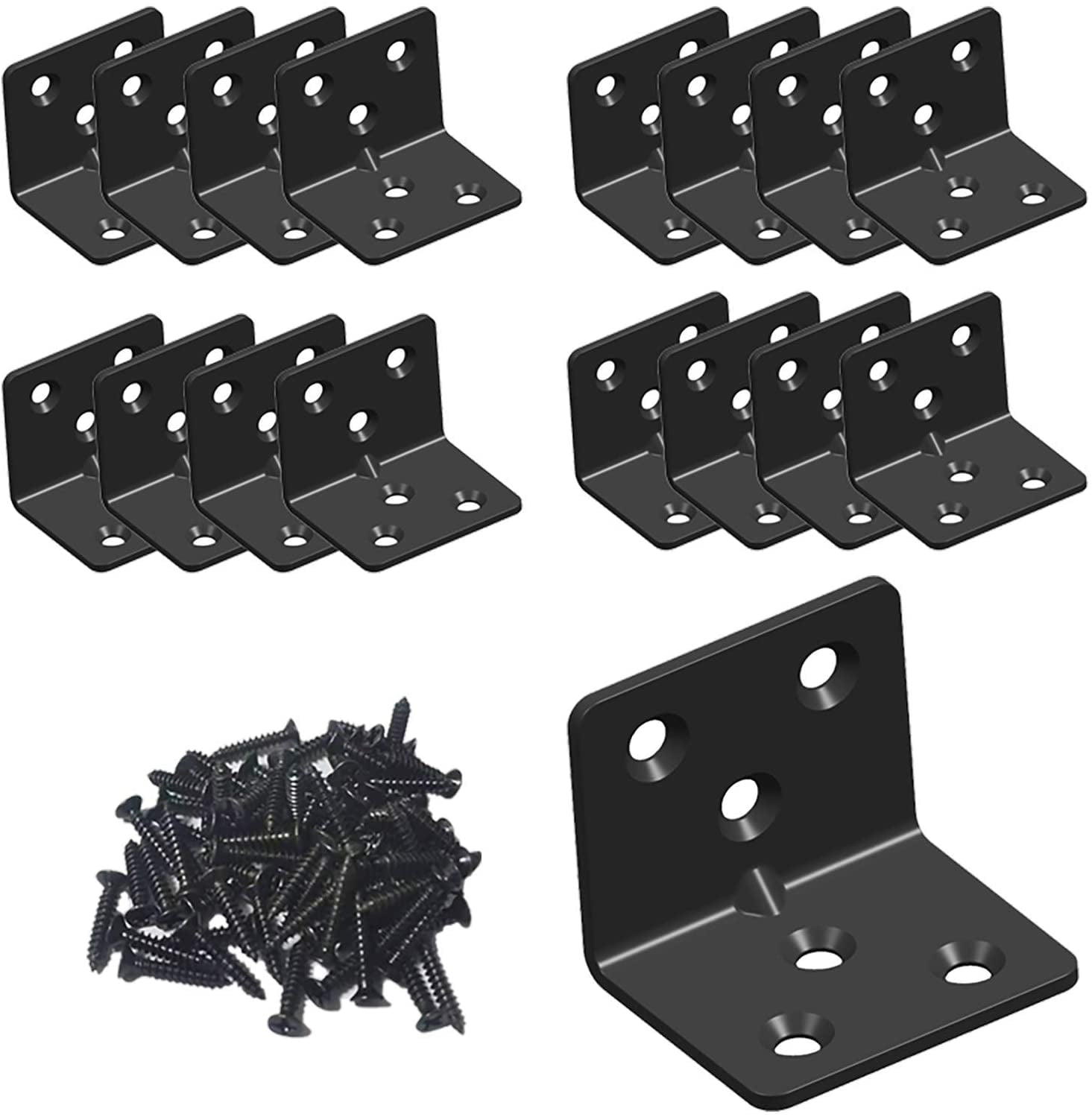 Black Stainless Steel Shelf Bracket,Joint Right Angle Bracket,L Shape ...