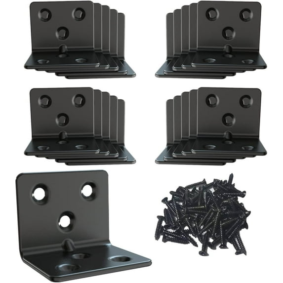 Black Stainless Steel Shelf Bracket,Joint Right Angle Bracket,L Shape ...