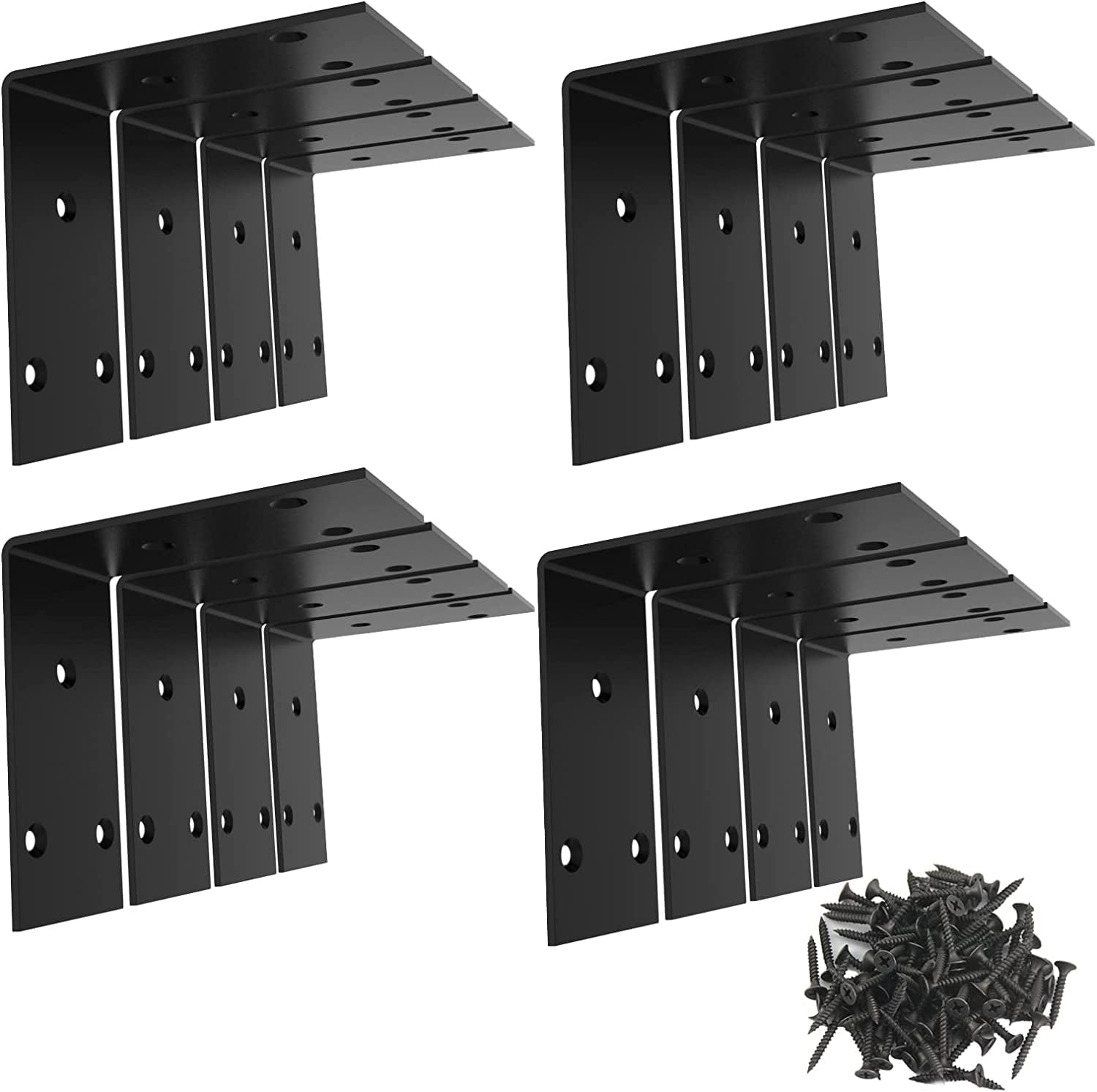 Black Stainless Steel Shelf Bracket,Joint Right Angle Bracket,L Shape ...