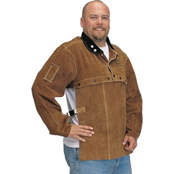 Black Stallion 220CS Cowhide Welding Cape Sleeve w/20" Bib Combo, X-La ...