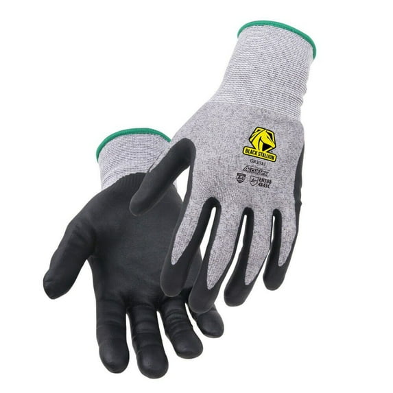 Black Stallion Accuflex A4 Cut-Resistant Nitrile Knit Gloves Gray And ...
