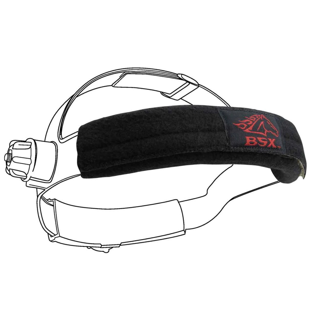 Black Stallion Bsx Cushioned Helmet Sweatbands Bc5Sb-Bk - Walmart.com