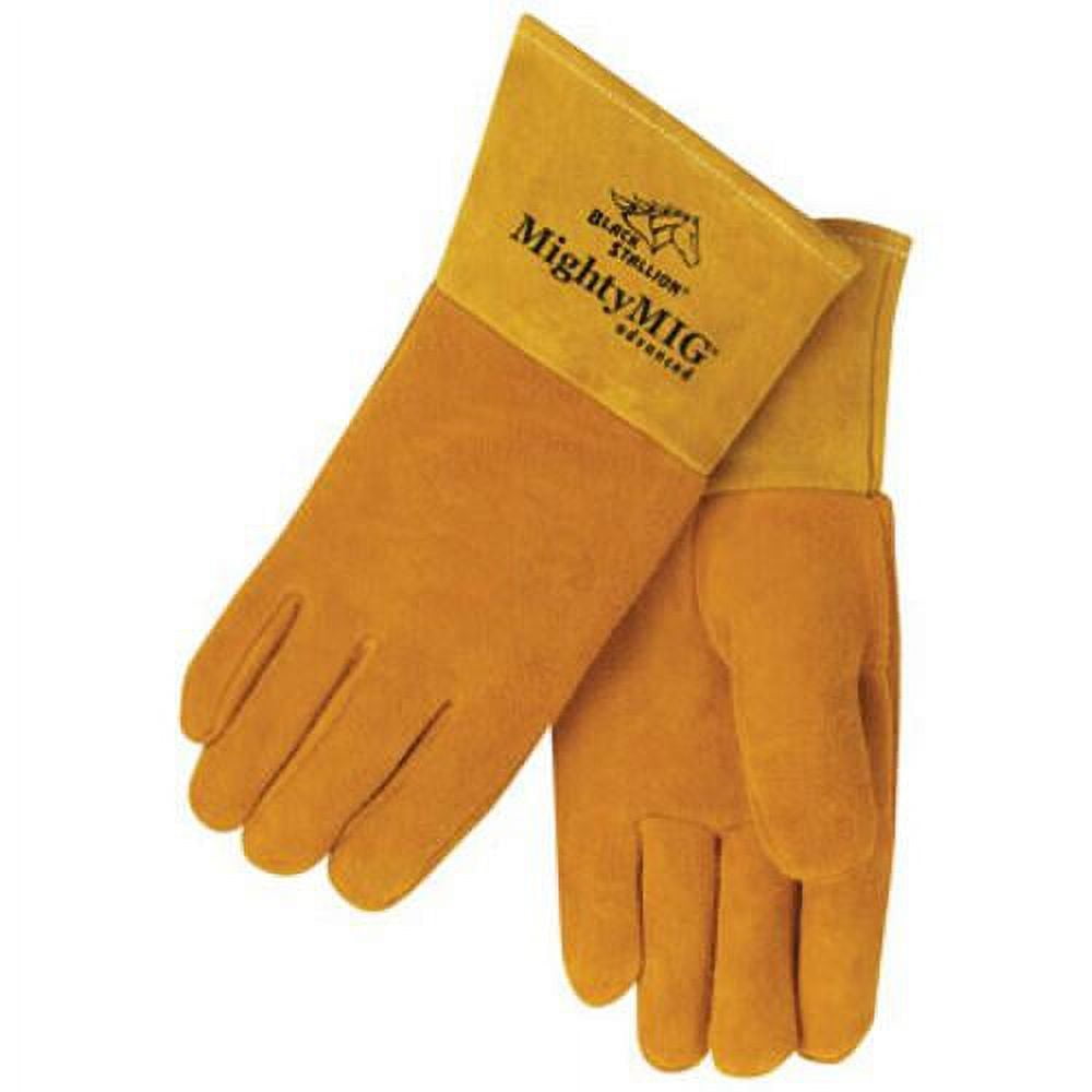 Black Stallion Mighty MIG 39ADV Split Cowhide MIG Welding Gloves, Small ...