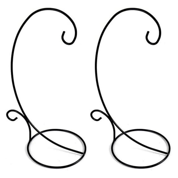 Black Standing Lantern Air Plant Flower Pot Stand Holder / Hook Set of ...