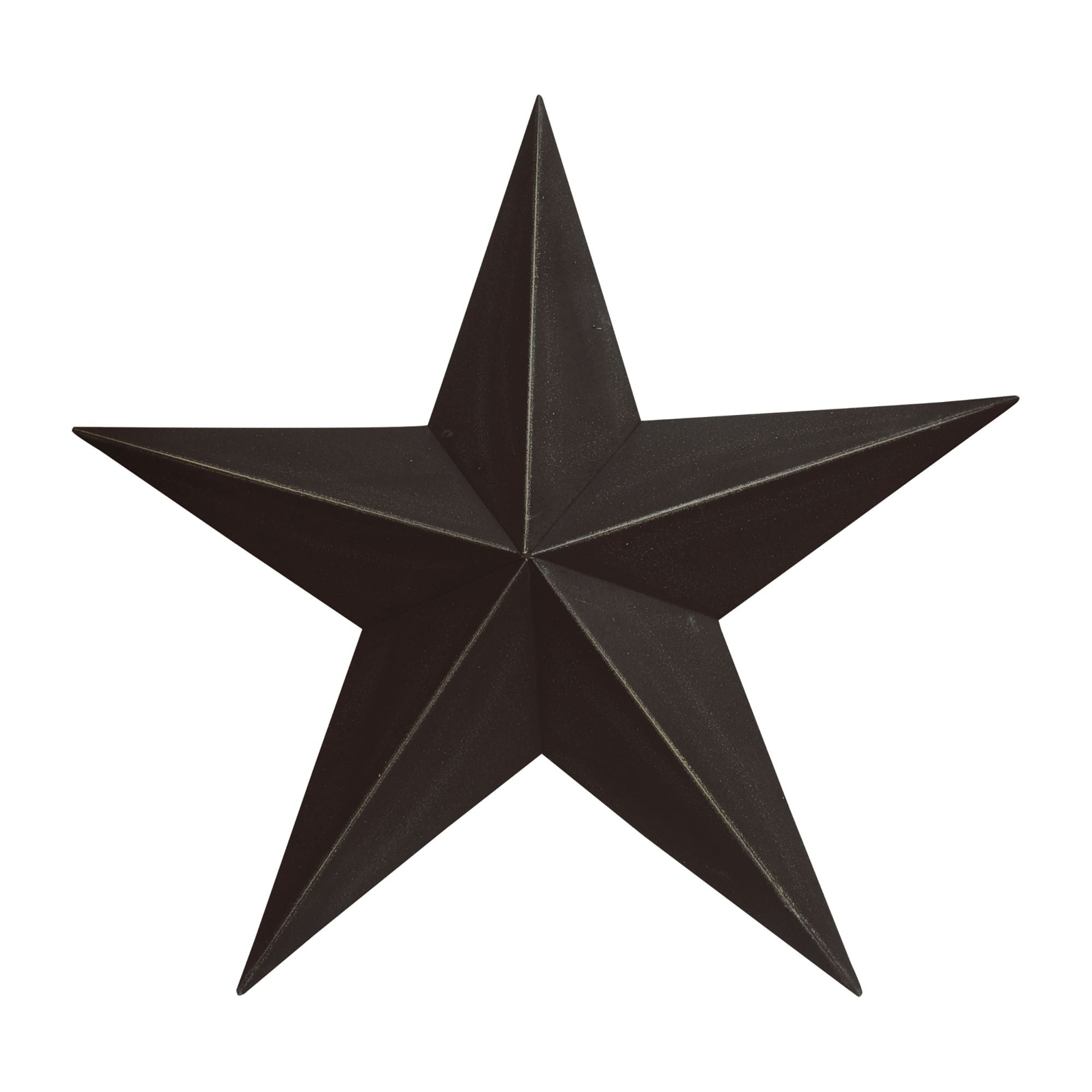 Black Star - 18" Rustic Textured Finish, 3-Dimensional Barn Star with ...