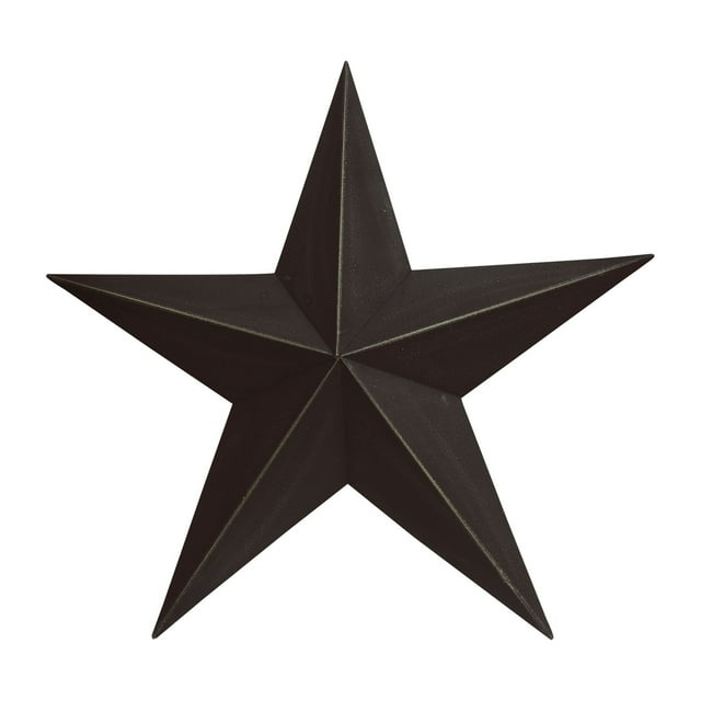 Black Star - 18" Rustic Textured Finish, 3-Dimensional Barn Star with ...